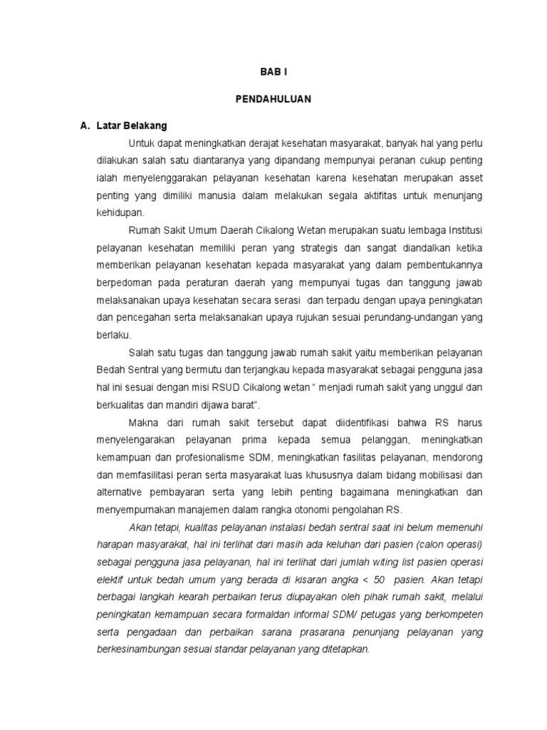 Rencana Kerja Ibs | PDF