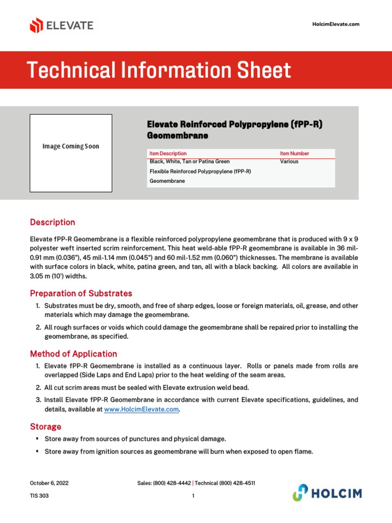 Technical Information Sheet: Elevate Reinforced Polypropylene (FPP-R ...