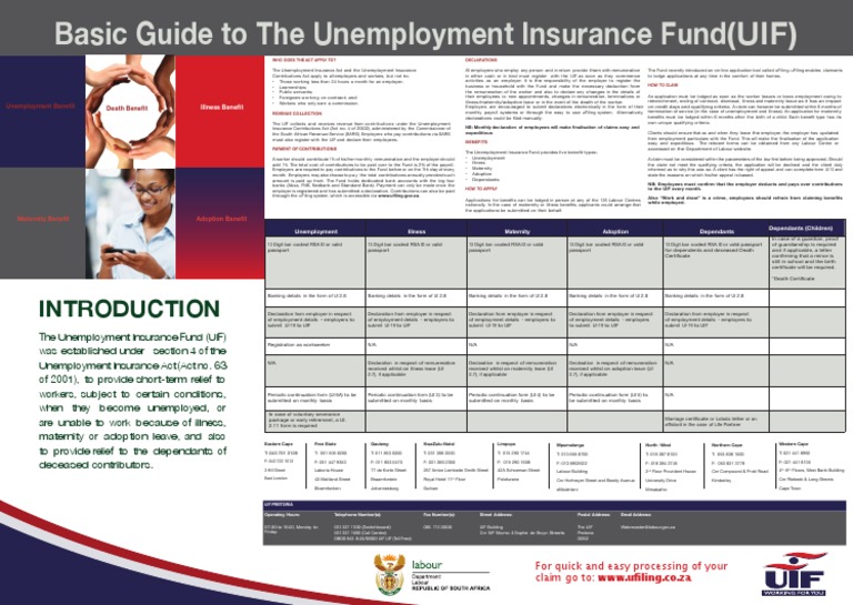 Basic Guide To The Unemployment Insurance Fund (UIF) | PDF ...