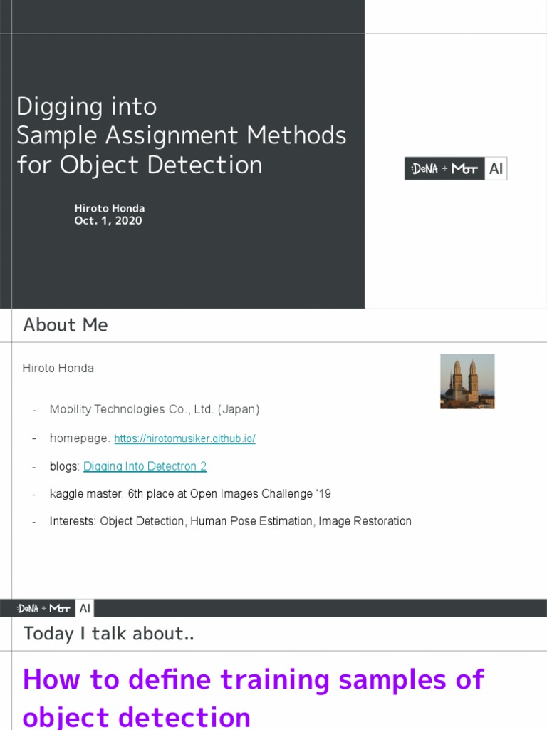 Digging Into Sample Assignment Methods For Object Detection | PDF ...