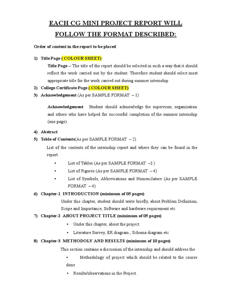 FORMAT and SAMPLE TEMPLATE | PDF