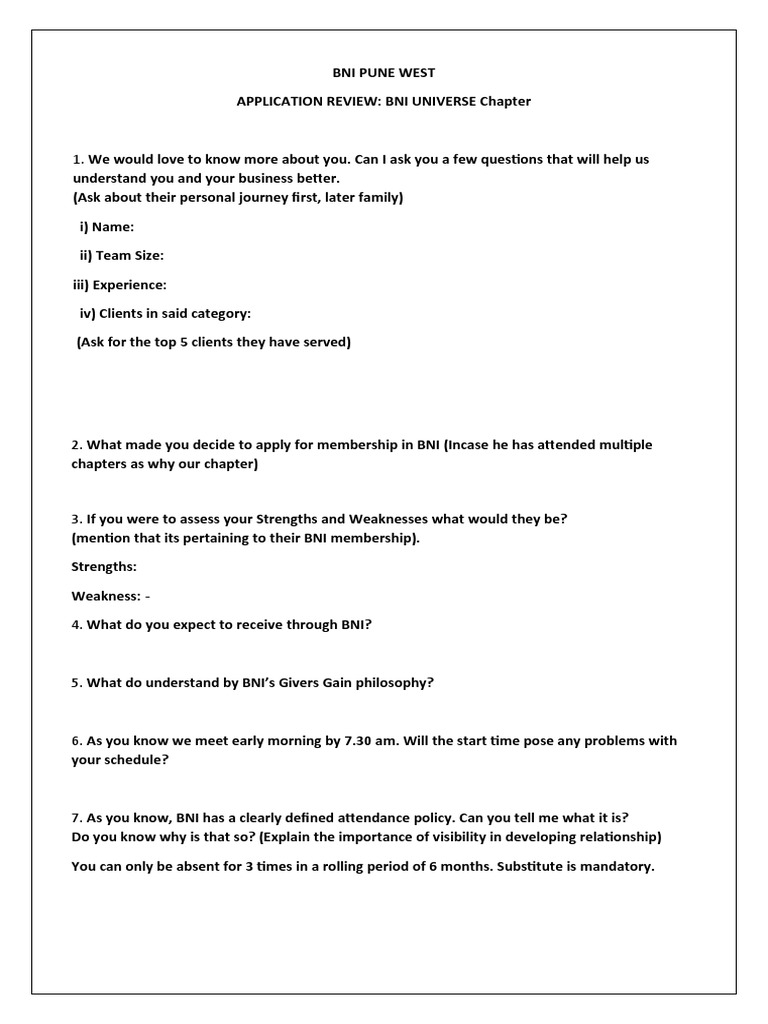 App Review Form - Blank | PDF