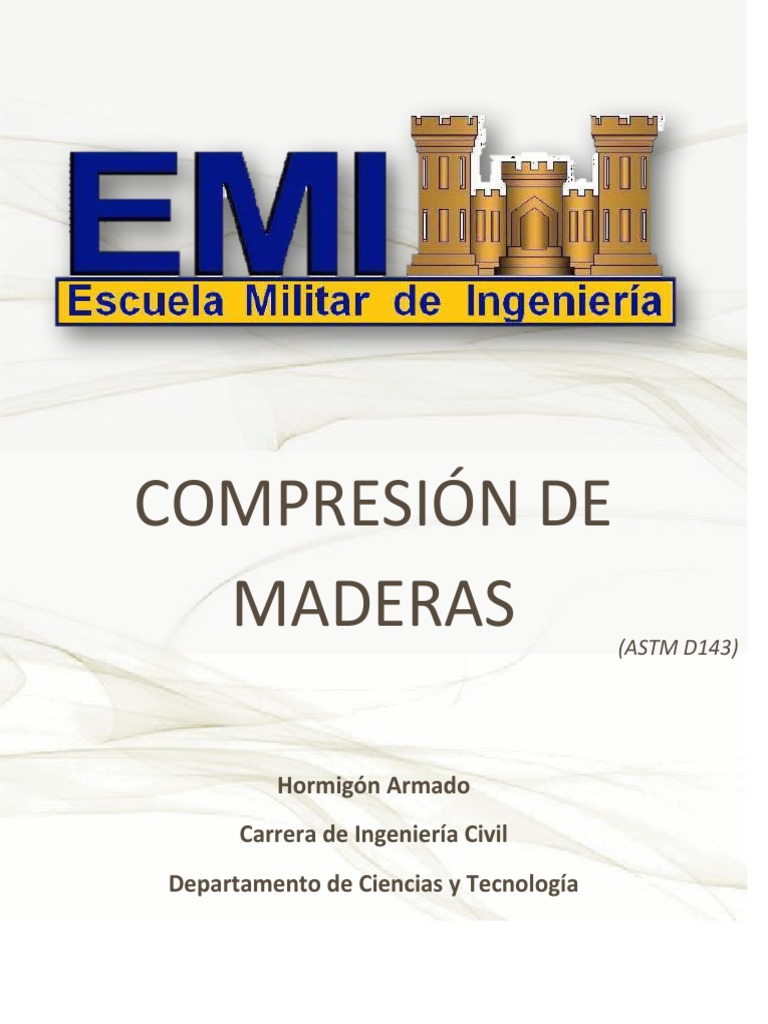 Compresión de Maderas | PDF | Deformación (ingeniería) | Madera