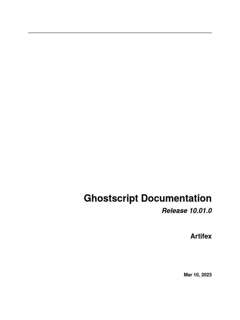 Ghostscript | PDF | System Software | Computer Programming