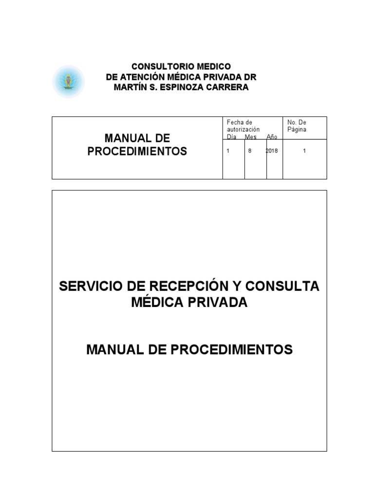 Manual de Procedimientos Médicos | PDF | Cuidado de la salud
