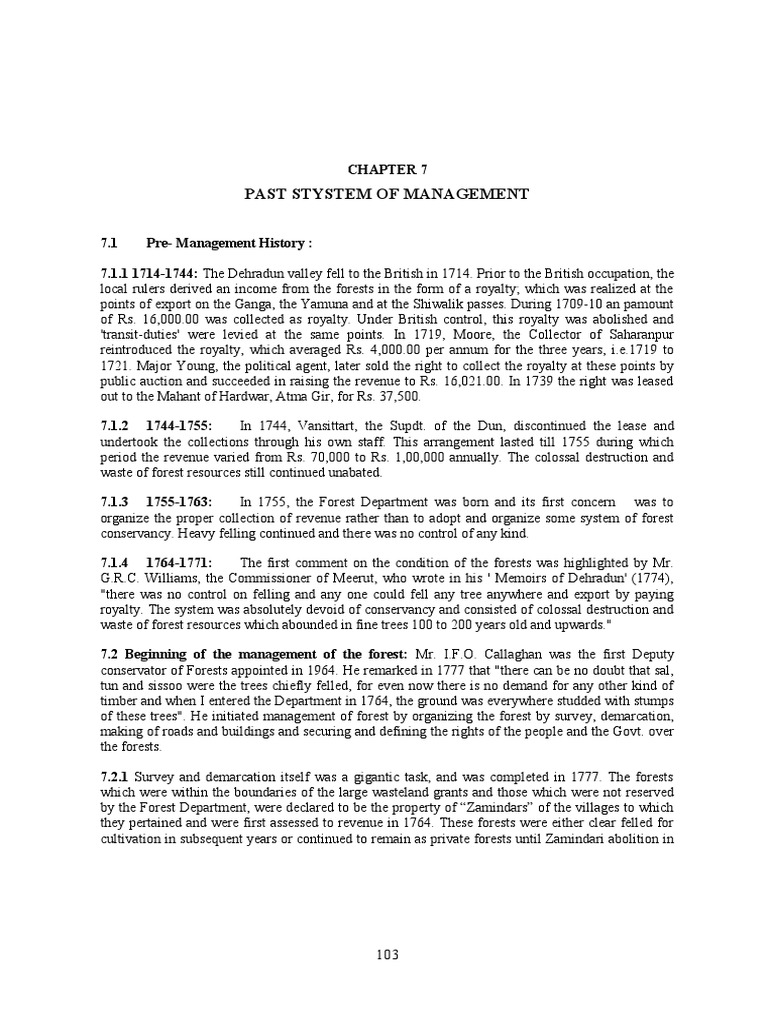 10 Chap VII Past System of Management P 103-146 | PDF | Wood | Trees