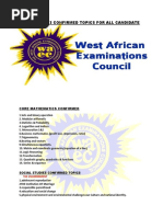 Waec Wassce Core General Mathematics Maths Nov Dec Past Questions | PDF