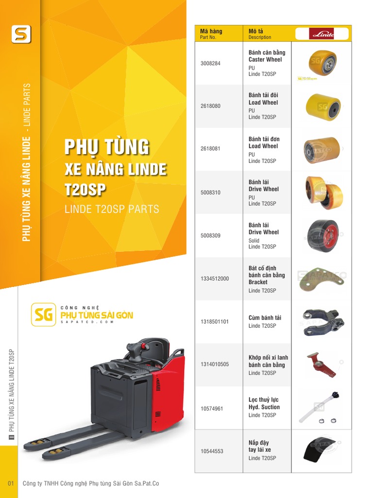 Linde T20SP Part Catalogue Recom. Stock | PDF