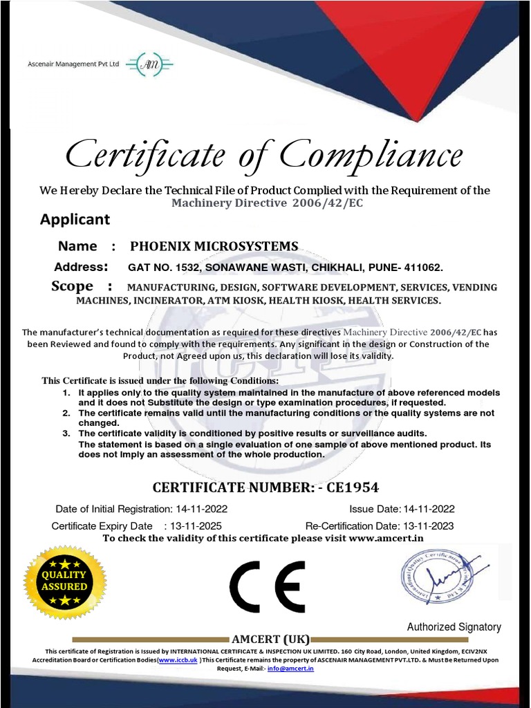 CE Certificate | PDF