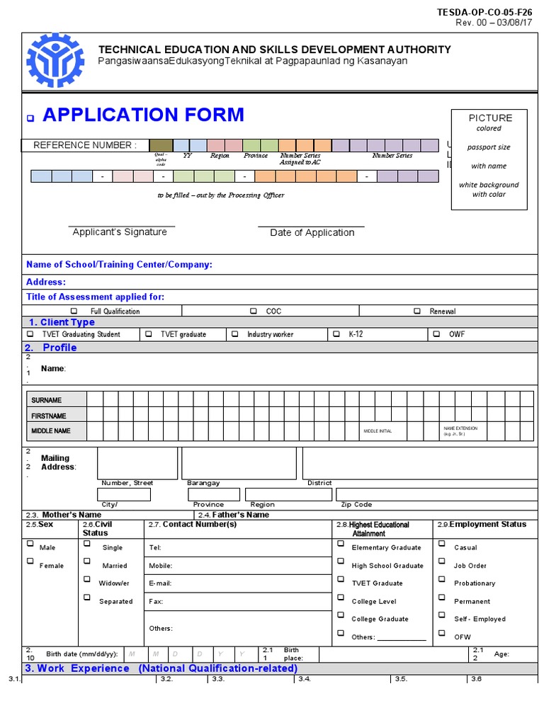 Application Form NC1 AUTOMOTIVE | PDF
