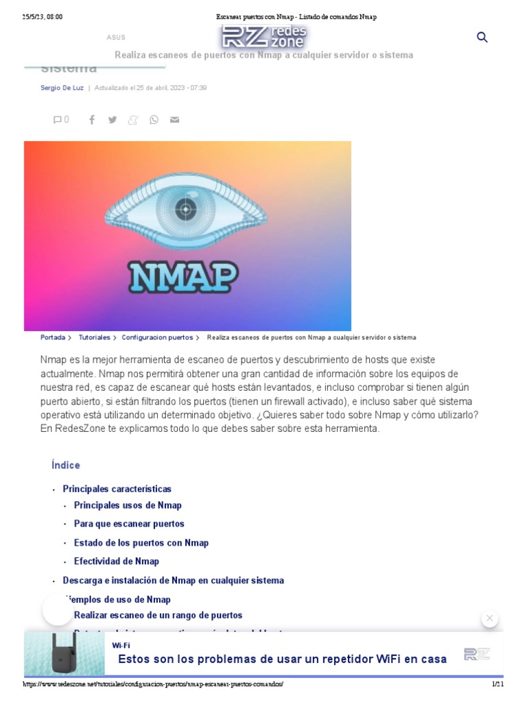 Escanear Puertos Con Nmap - Listado de Comandos Nmap | PDF ...