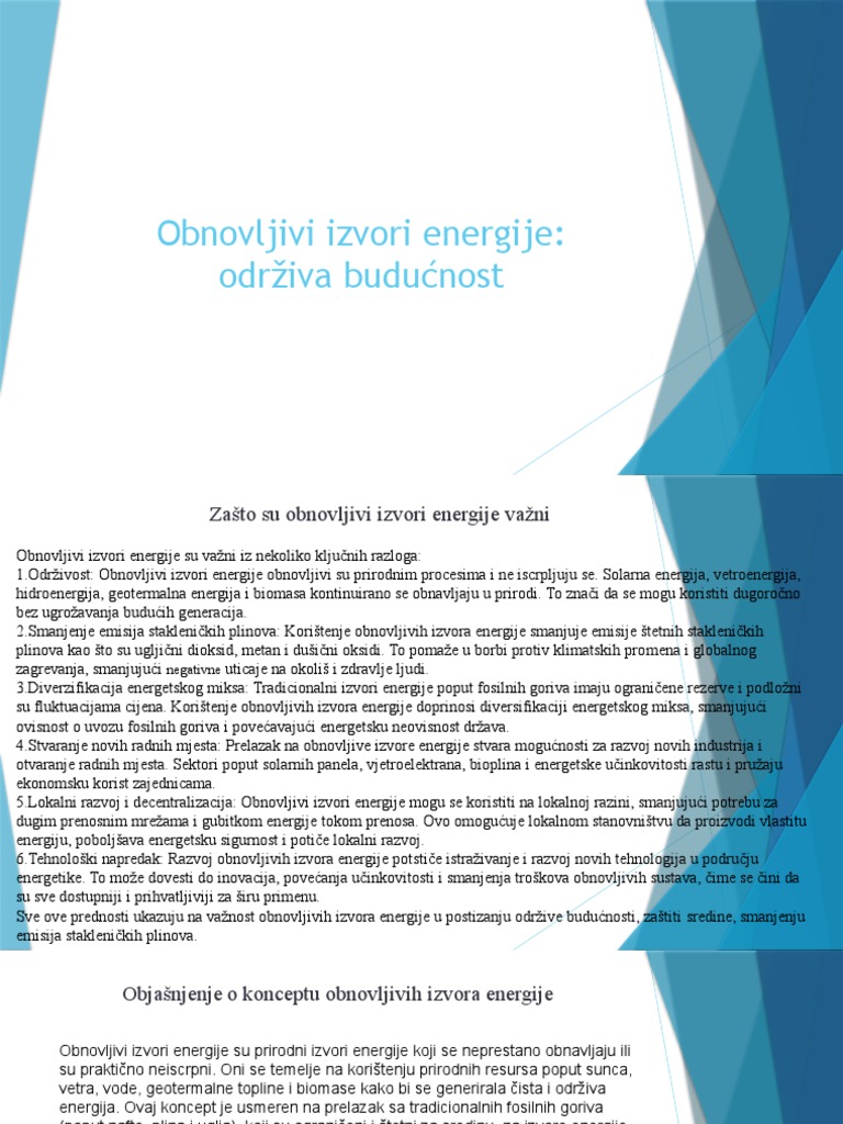 Obnovljivi Izvori Energije | PDF