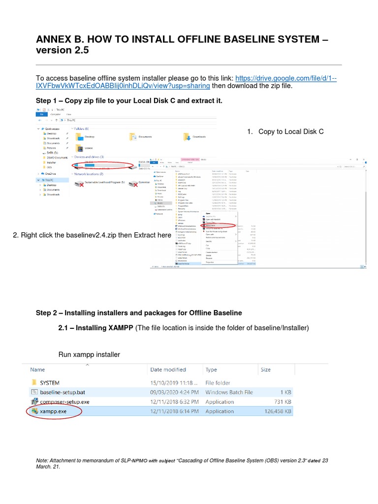 Annex B How To Install Offline Baseline System v2.5 Installation Guideline | PDF | Online And ...