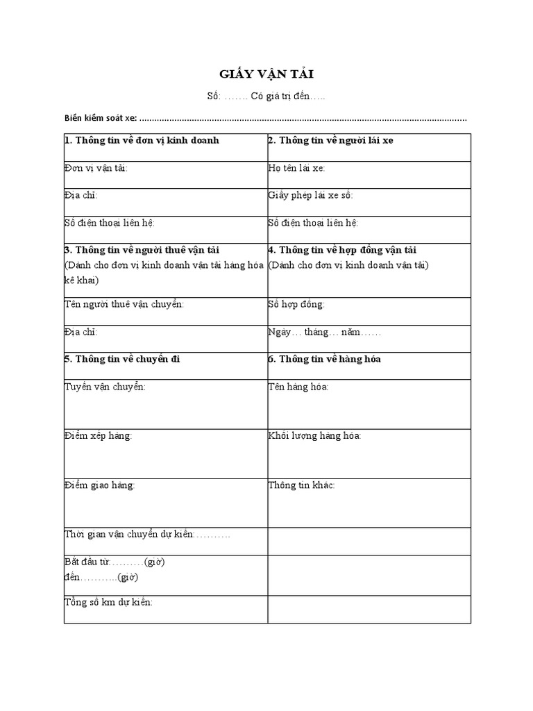 Mau Giay Van Tai 27.7 | PDF