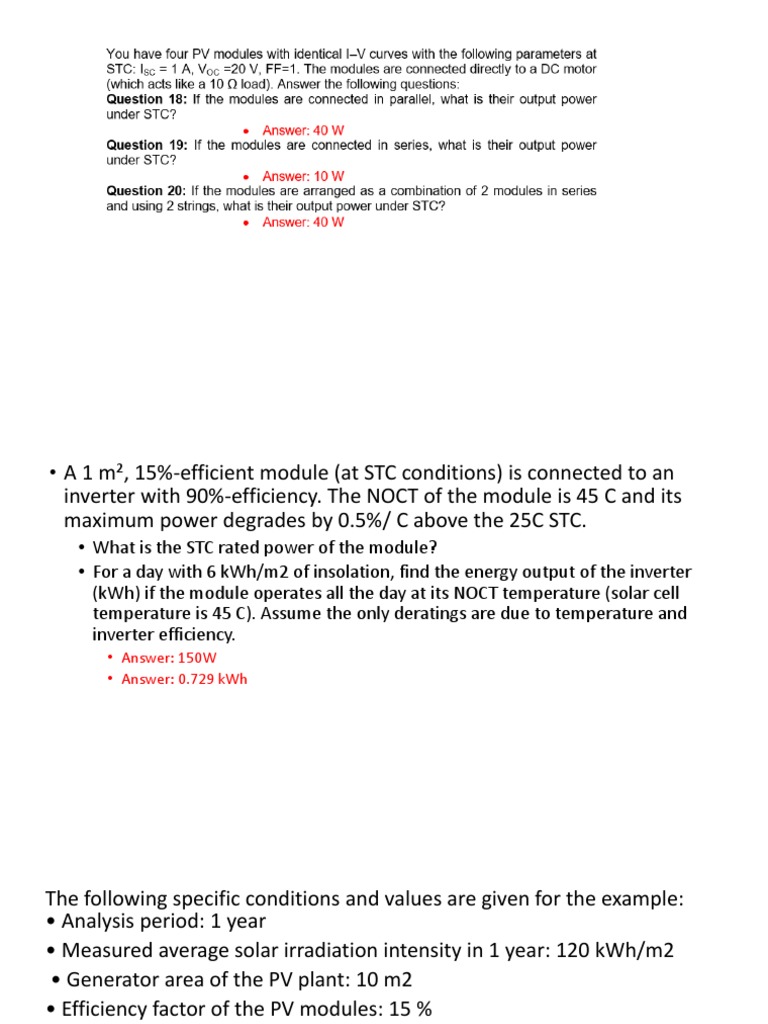 Questions PV Design 2023 | PDF | Photovoltaics | Photovoltaic System
