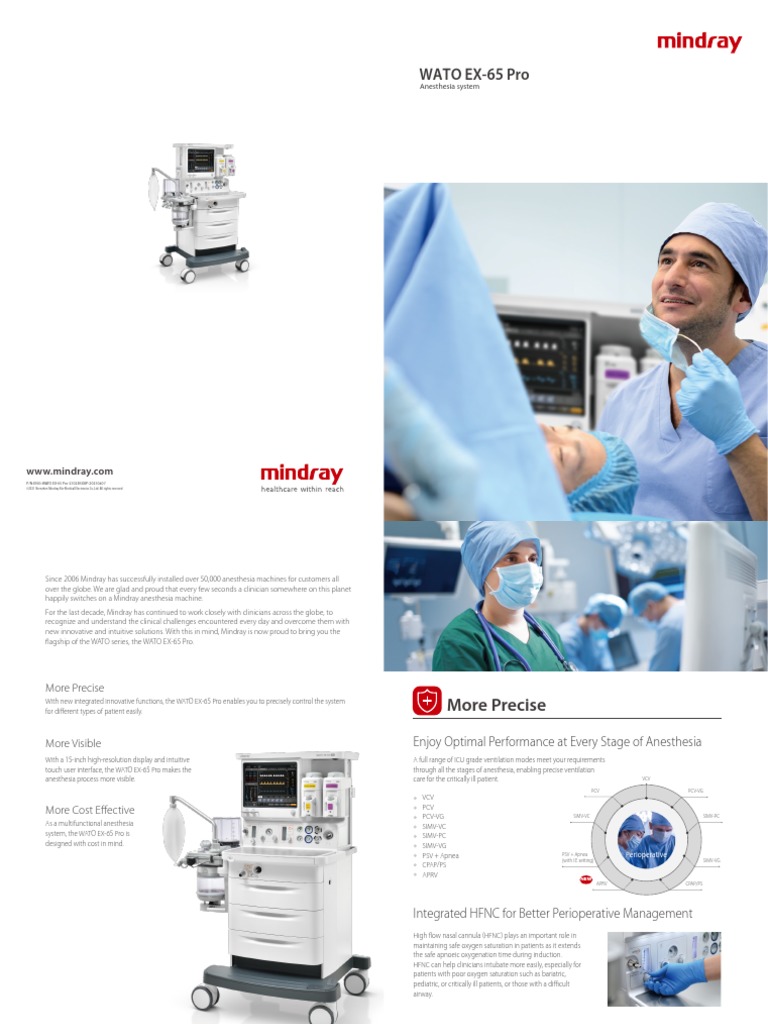 WATO EX 65 Pro - Brochure | PDF | Flow Measurement | Anesthesia