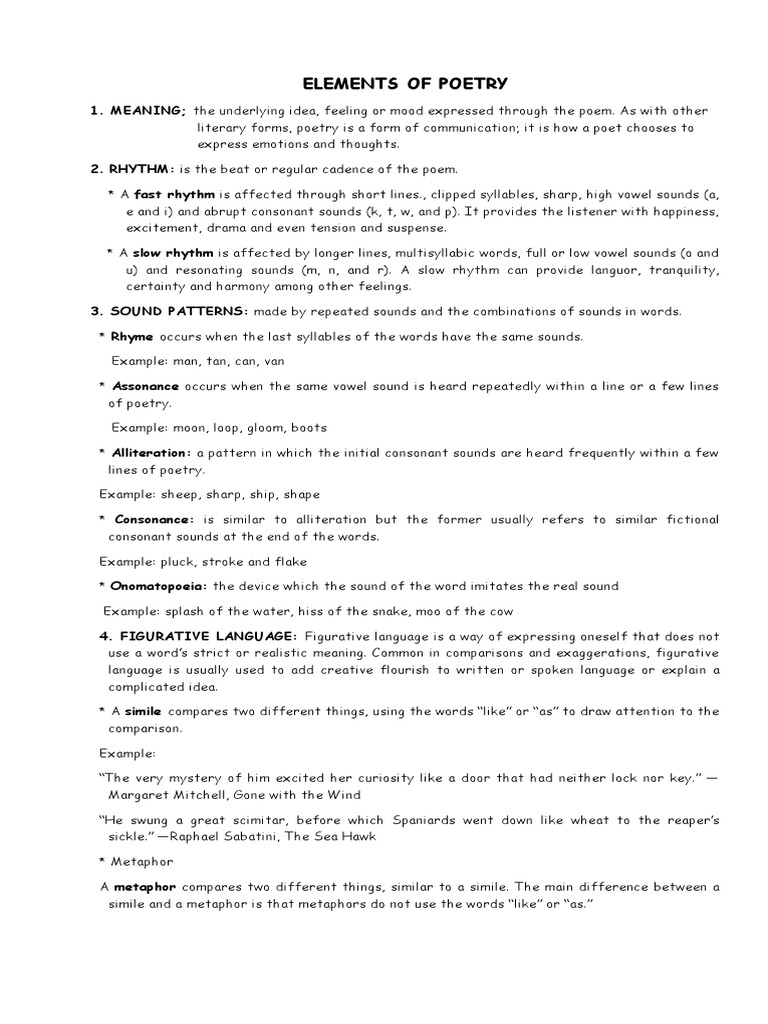 Elements of Poetry | PDF | Poetry | The Raven