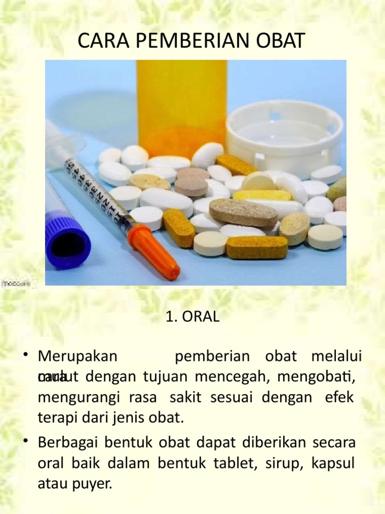 Cara Pemberian Obat | PDF