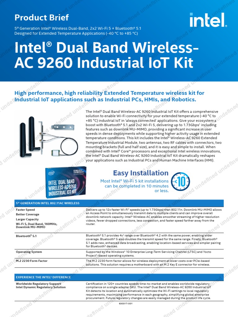 630317-001 - Intel Wireless DB AC9260 Industrial IoT Kit - Product ...