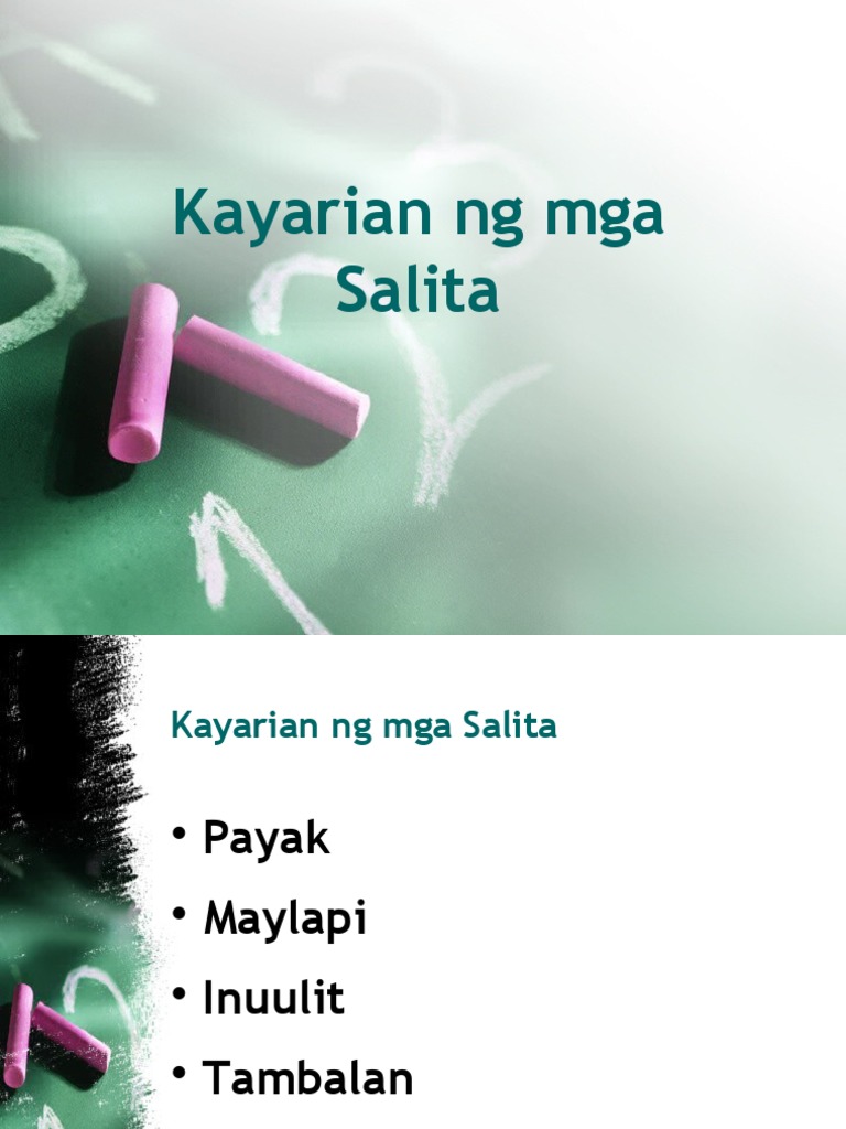 Kayarian NG Mga Salita | PDF