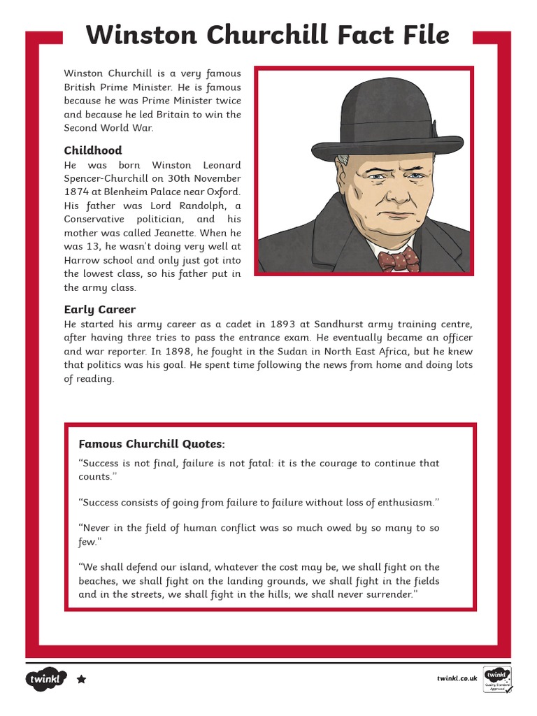 Winston Churchill Factfile | PDF | Winston Churchill | United Kingdom