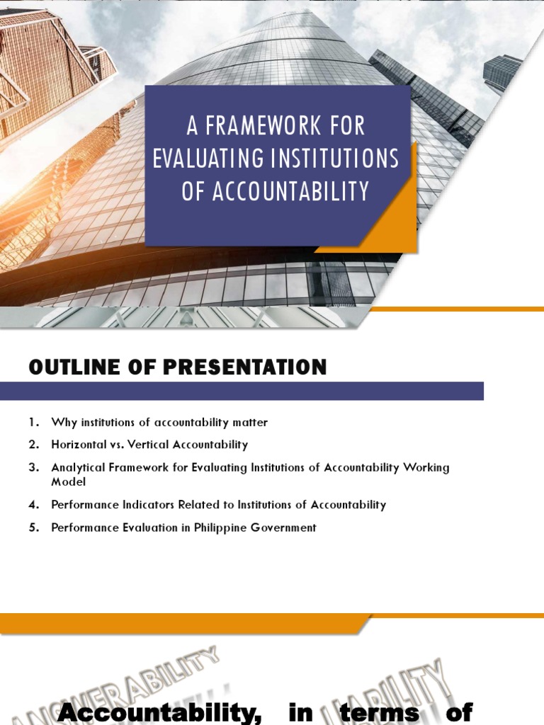 Evaluating Accountability Institutions | PDF | Business | Finance ...