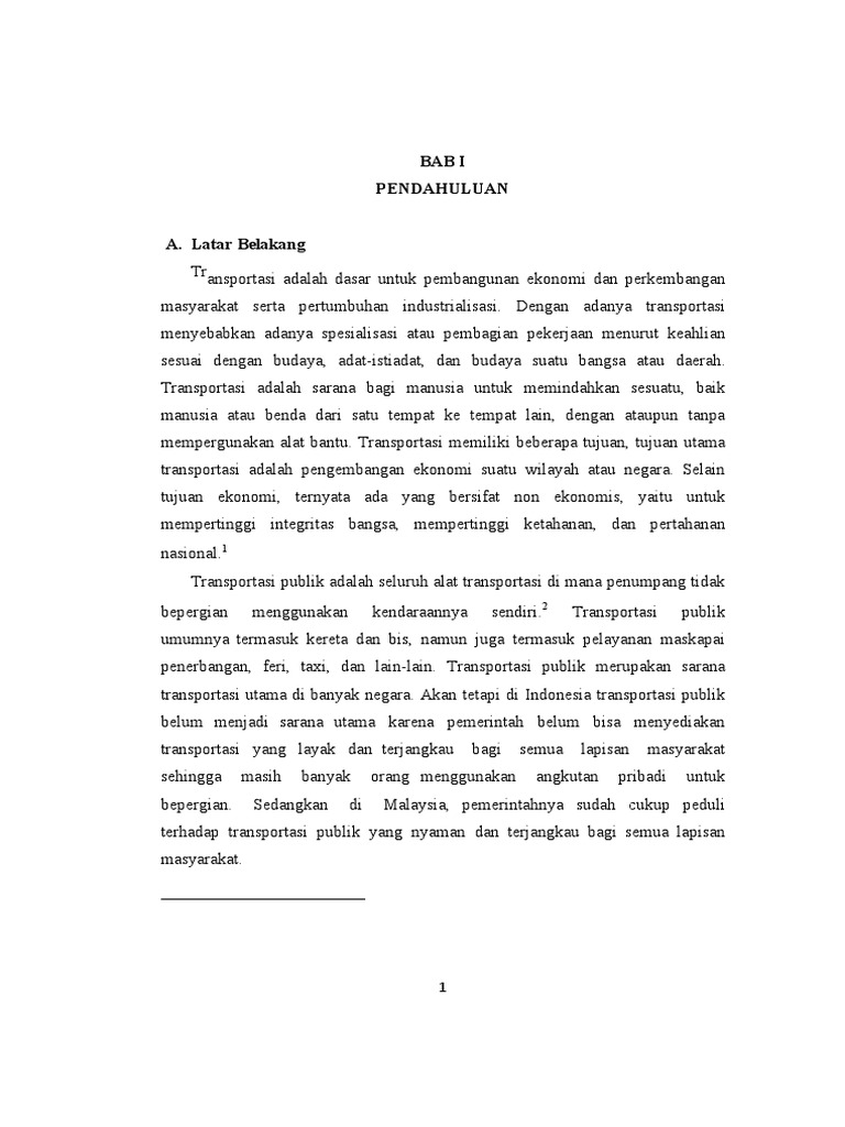 Makalah Sistem Transportasi Malaysia | PDF Makalah Sistem Transportasi Malaysia | PDF