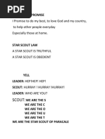Star Scout Promise and Law Overview | PDF