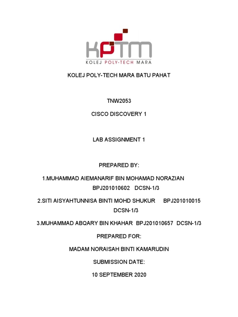 Lab Assignment 1 Cd1 Download Free Pdf Internet Protocol Suite Computer Network 