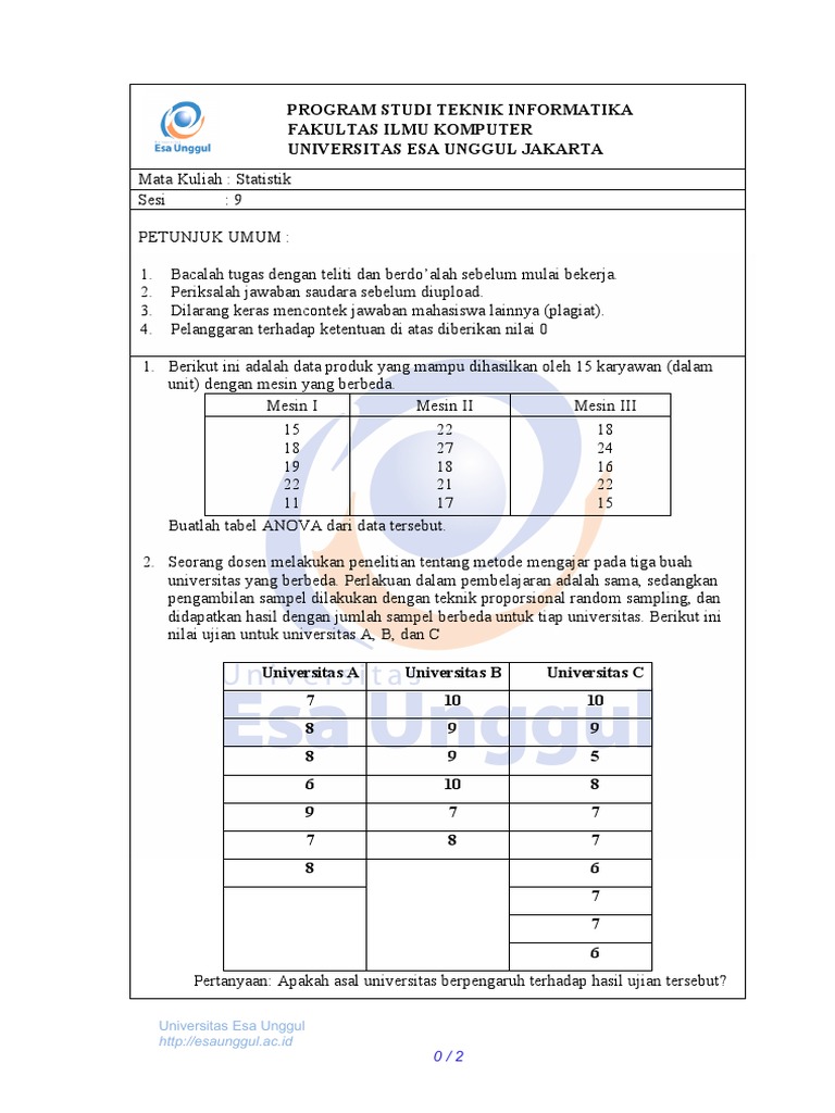 Tugas Perkuliahan Sesi 9 | PDF