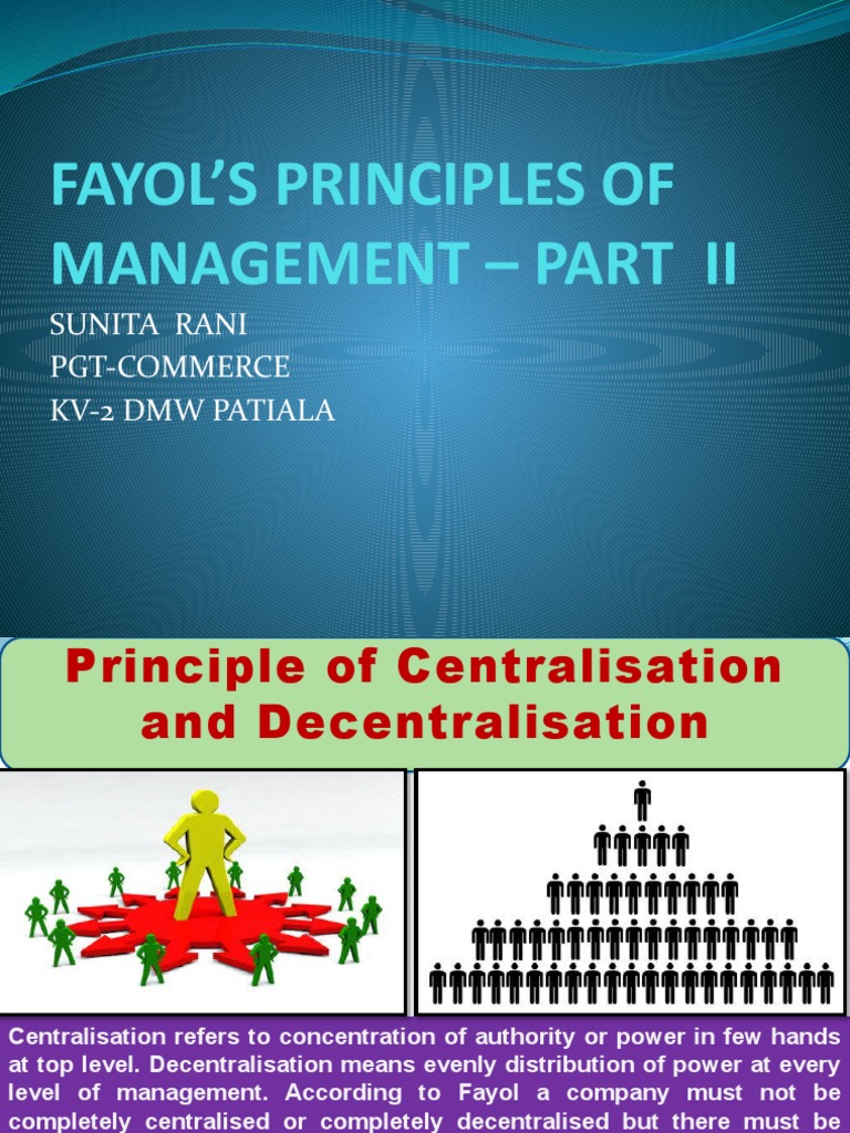 Fayol's Principles of Management - Part II | PDF | Employment | Turnover (Employment)