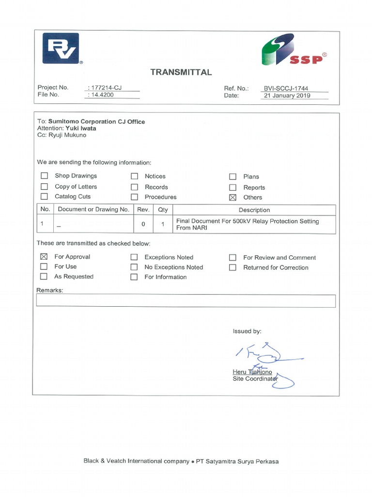 BVI-SCCJ-1744 - Final Document For 500kV Relay Protection Setting From ...