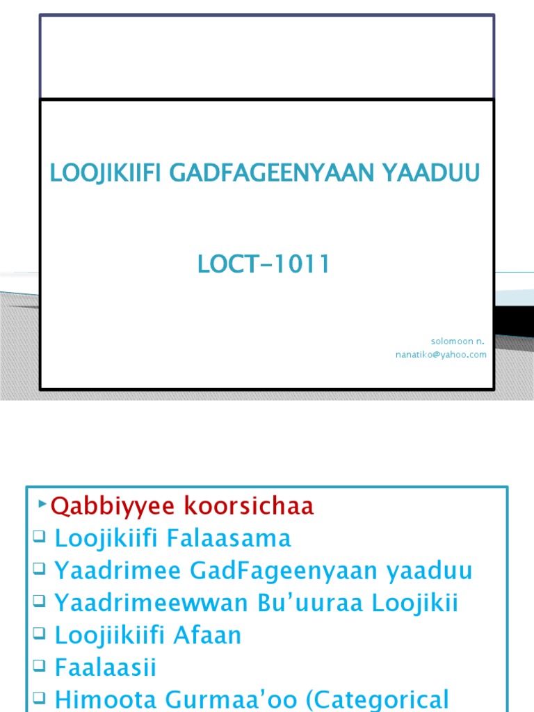 Loojiikii 101 | PDF