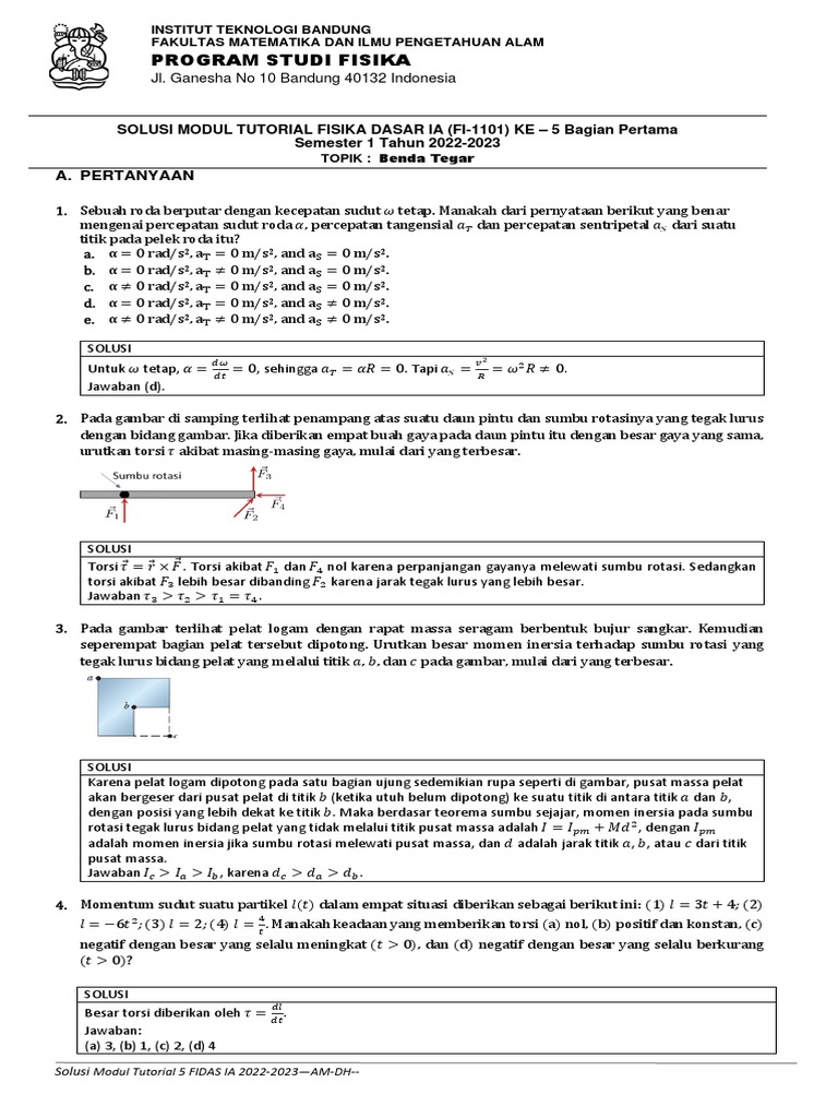 TUTORIAL Modul 5 Fidas IA - 2022 2023 Bagian 1 | PDF | Teknologi & Rekayasa