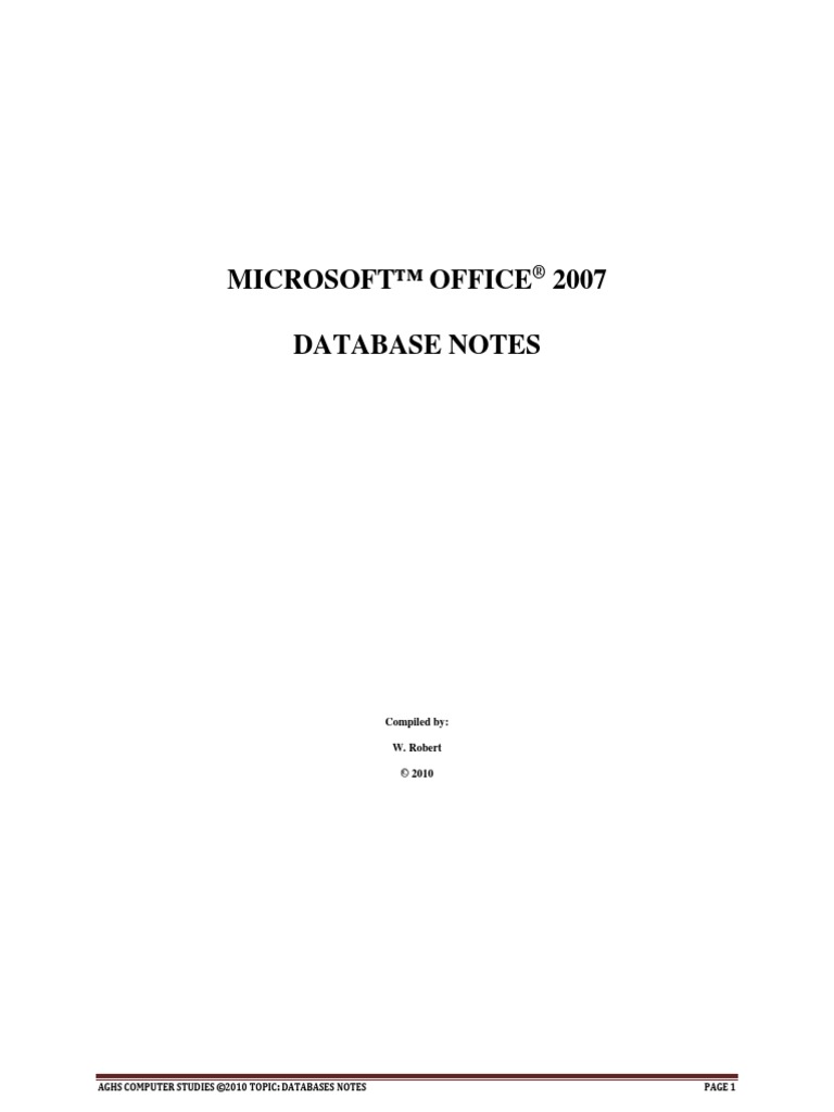 Databases Notes | PDF Databases Notes | PDF