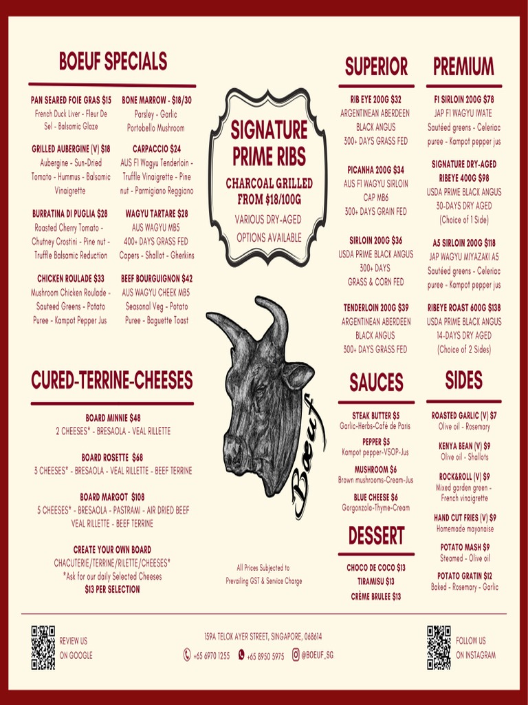 Boeuf Menu Feb23 | PDF
