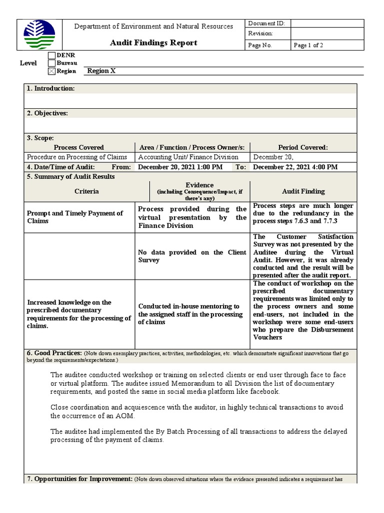 Audit Findings Report January | PDF | Audit | Computing