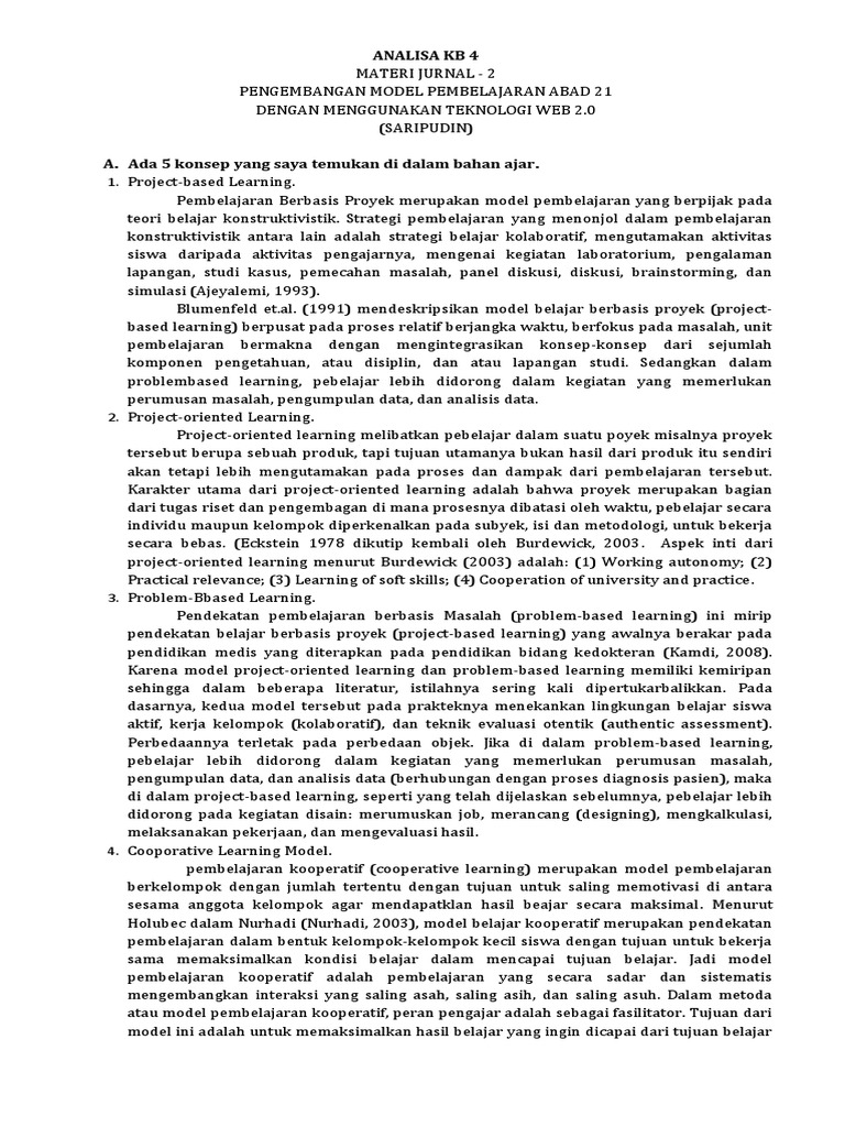 Analisa KB 4 Modul 7 | PDF | Karier & Perkembangan