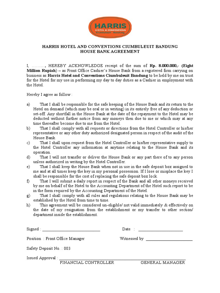 House Bank Contract | PDF | Banks | Private Law