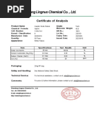 COA Methanol MAP | PDF