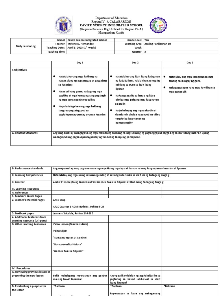 Co1 Dll-Ap10 - Q3W8 | PDF