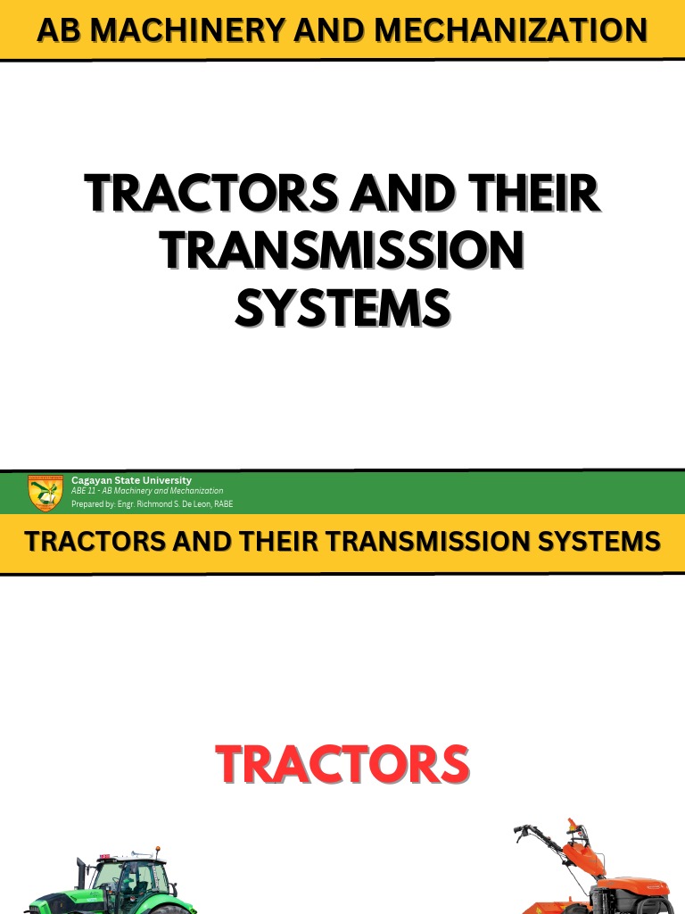 Tractor Transmission Systems Overview | PDF | Tractor | Gear