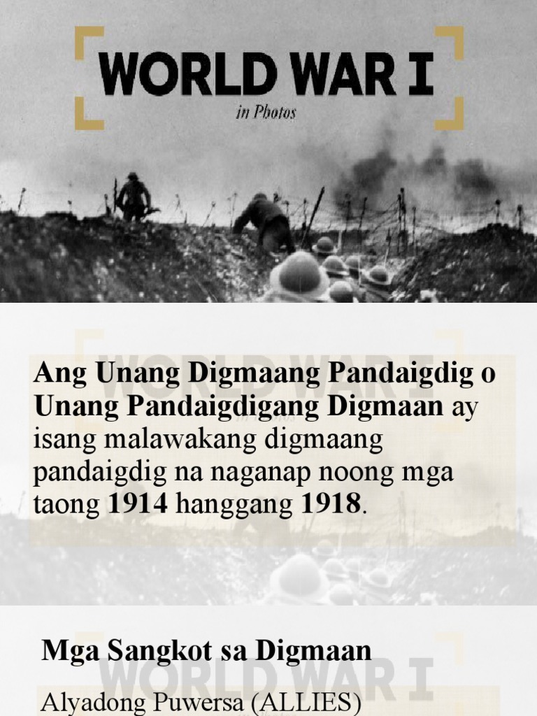Lesson 1 (Week 1-2) Ang Unang Digmaang Pandaigdig | PDF Lesson 1 (Week 1-2) Ang Unang Digmaang Pandaigdig | PDF