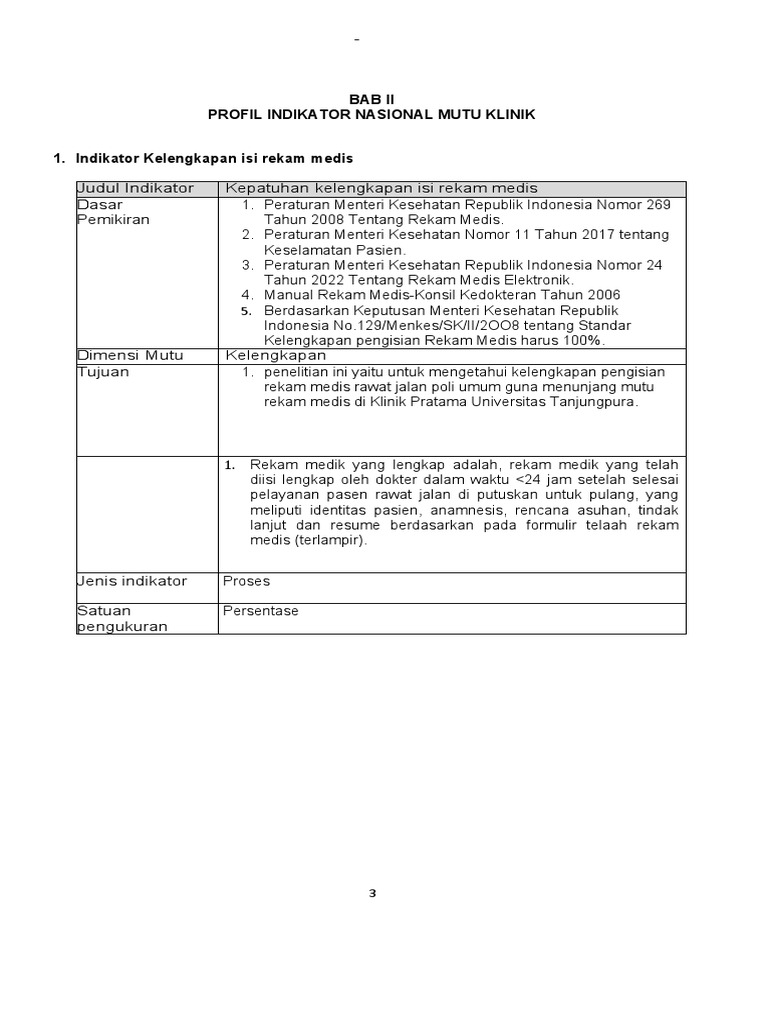 Indikator Nasional Mutu RMM | PDF