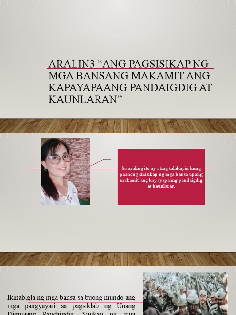 Lesson 3 (Week 5-6) Pagsisikap NG Mga Bansang Makamit Ang Kpayapaang ...