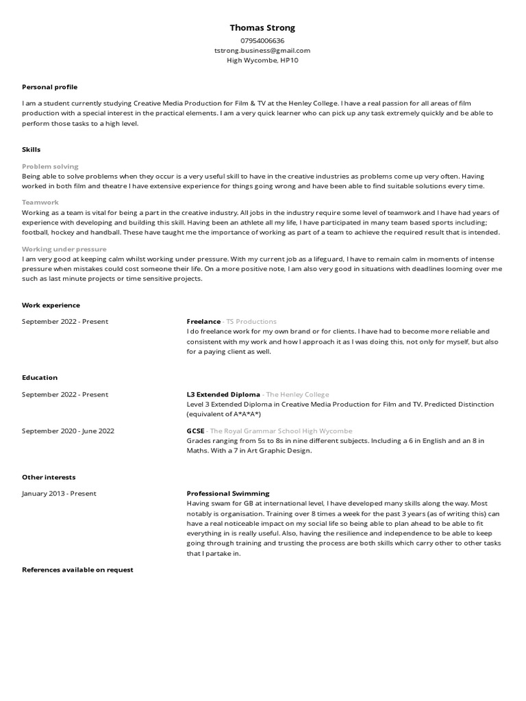 CV Media Unifrog | Download Free PDF | Cognition | Cognitive Psychology