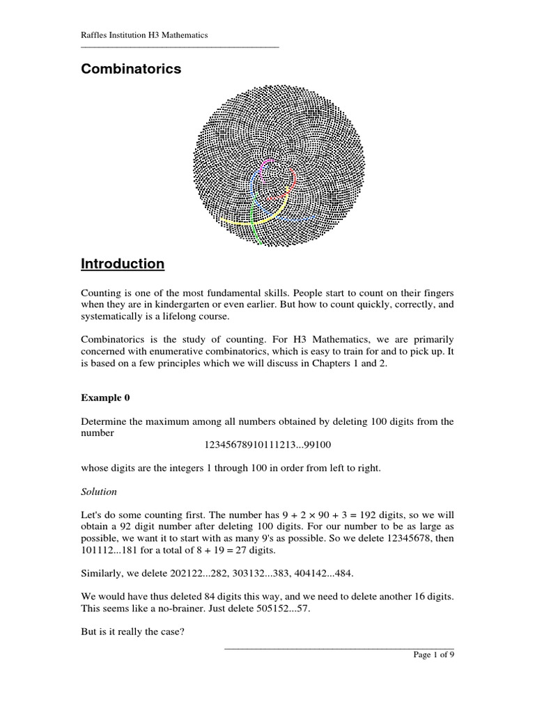 Combi - Chapter 1 (Student) | PDF