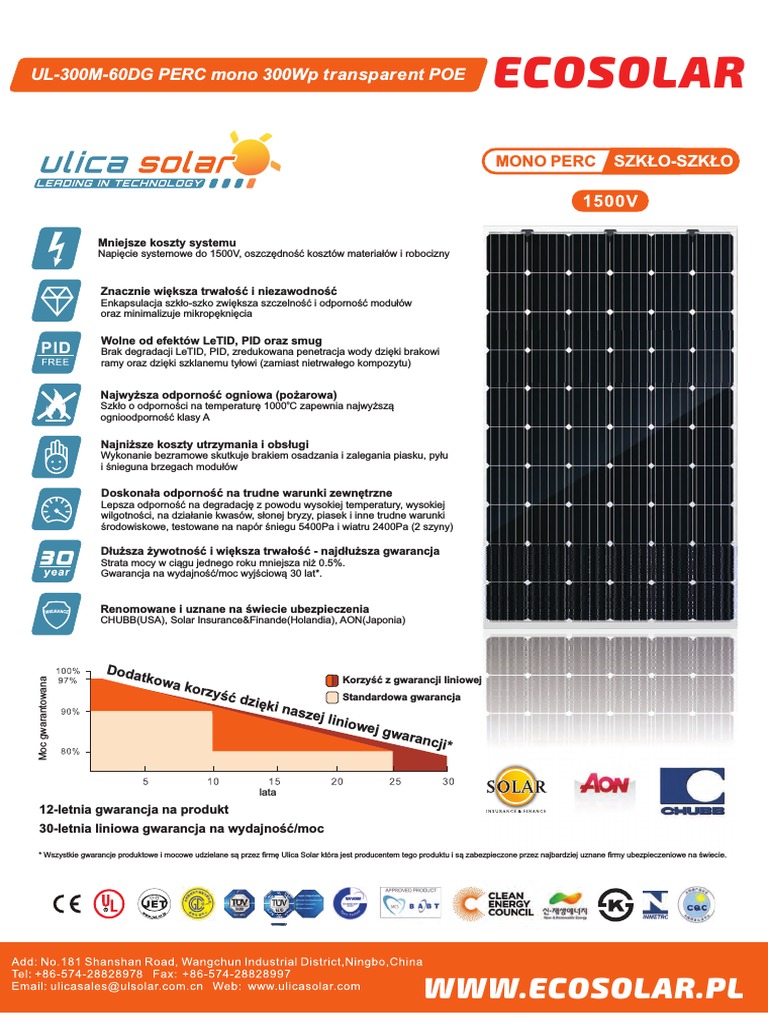 EcoSolar - Glass - Glass - 300M-60 DG - PL - L | PDF