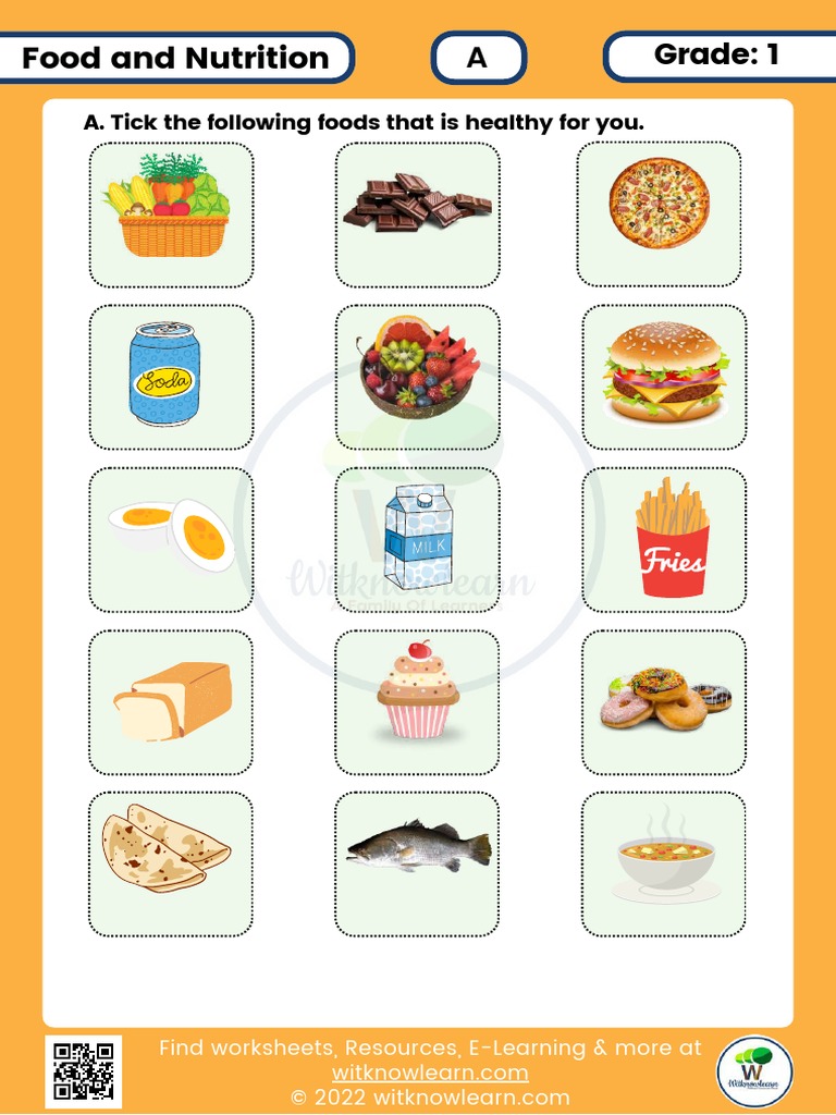 Food and Nutrition Class 1 Worksheet 0 2022 13 08 115815 | PDF | Foods ...