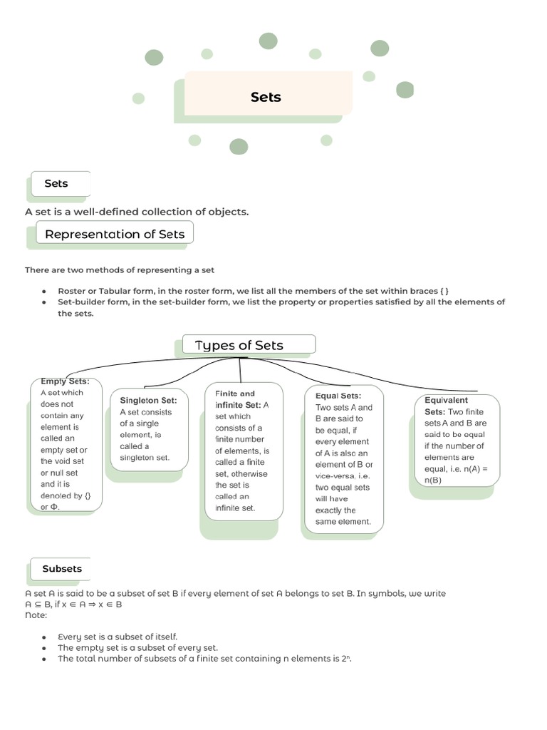 Ch-1 Sets Notes | PDF